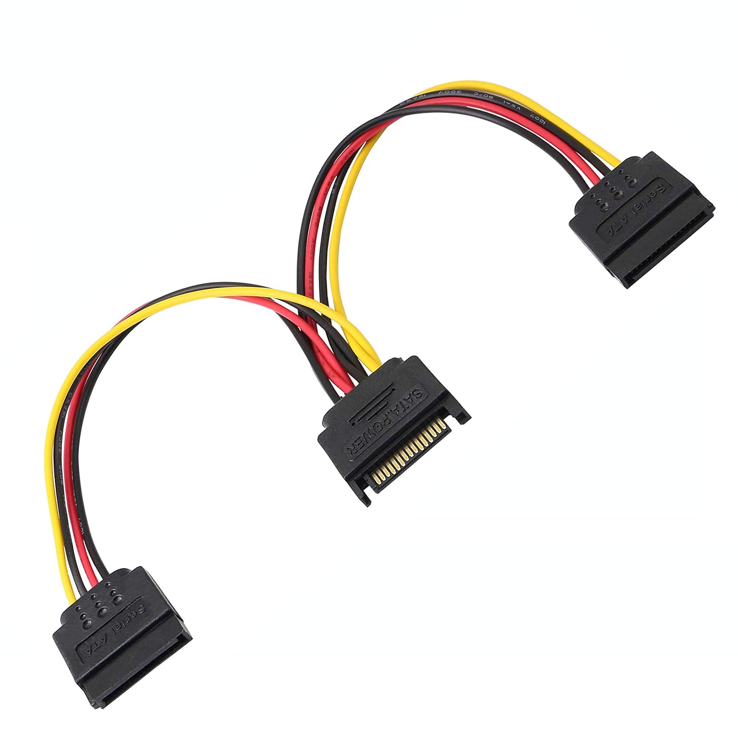 SATA Power Extension Cable,8inch 15 Pin SATA Male to Female Extender ...