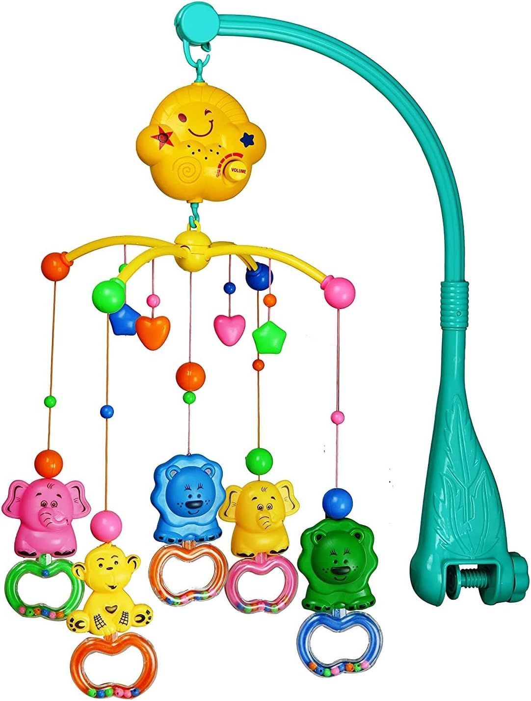 Buy Braintastic Musical Cot Sound & Light Rattle Cot Mobile Rotating ...