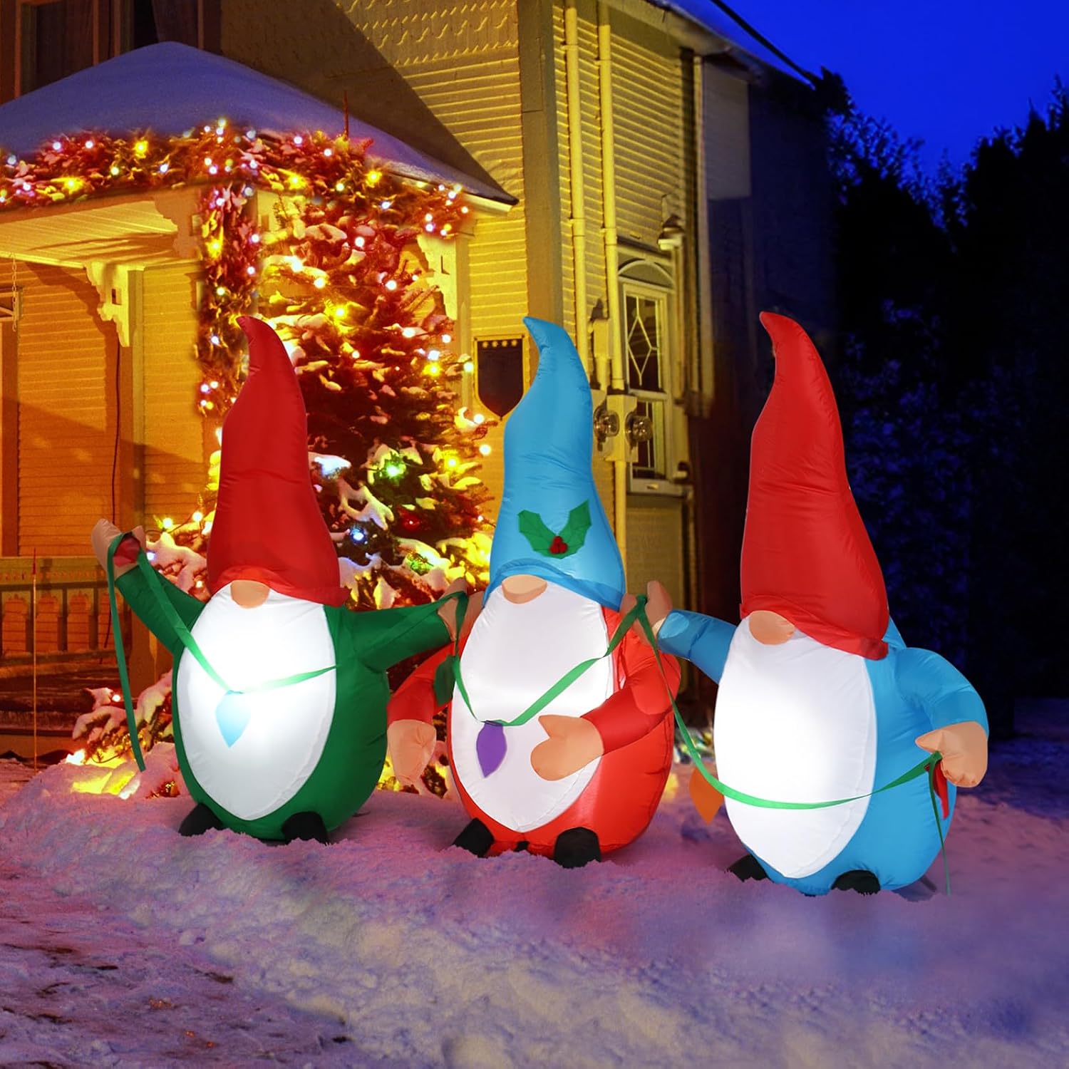 Amazon.com: Imseigo 6.6 FT Christmas Inflatable Outdoor Decorations ...