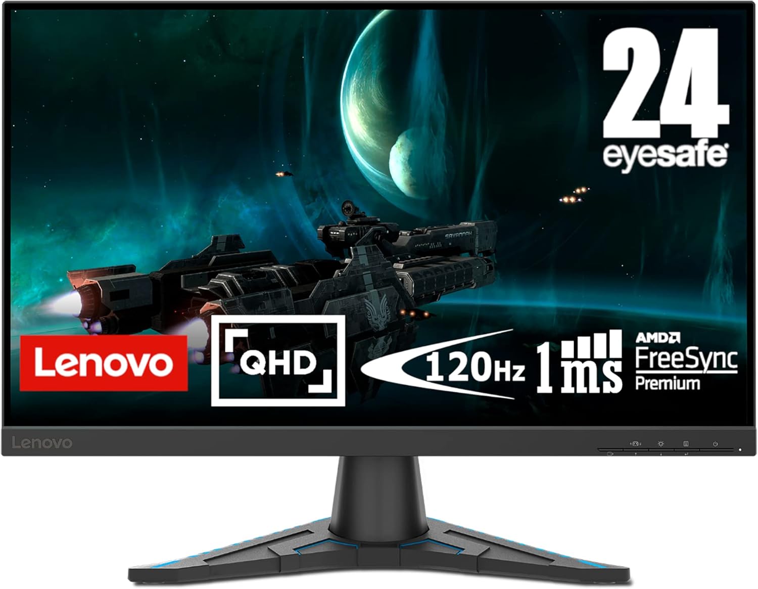 Lenovo G24qe-20 | 23.8 Inch QHD Gaming Monitor | 2560 x 1440 | 100Hz ...