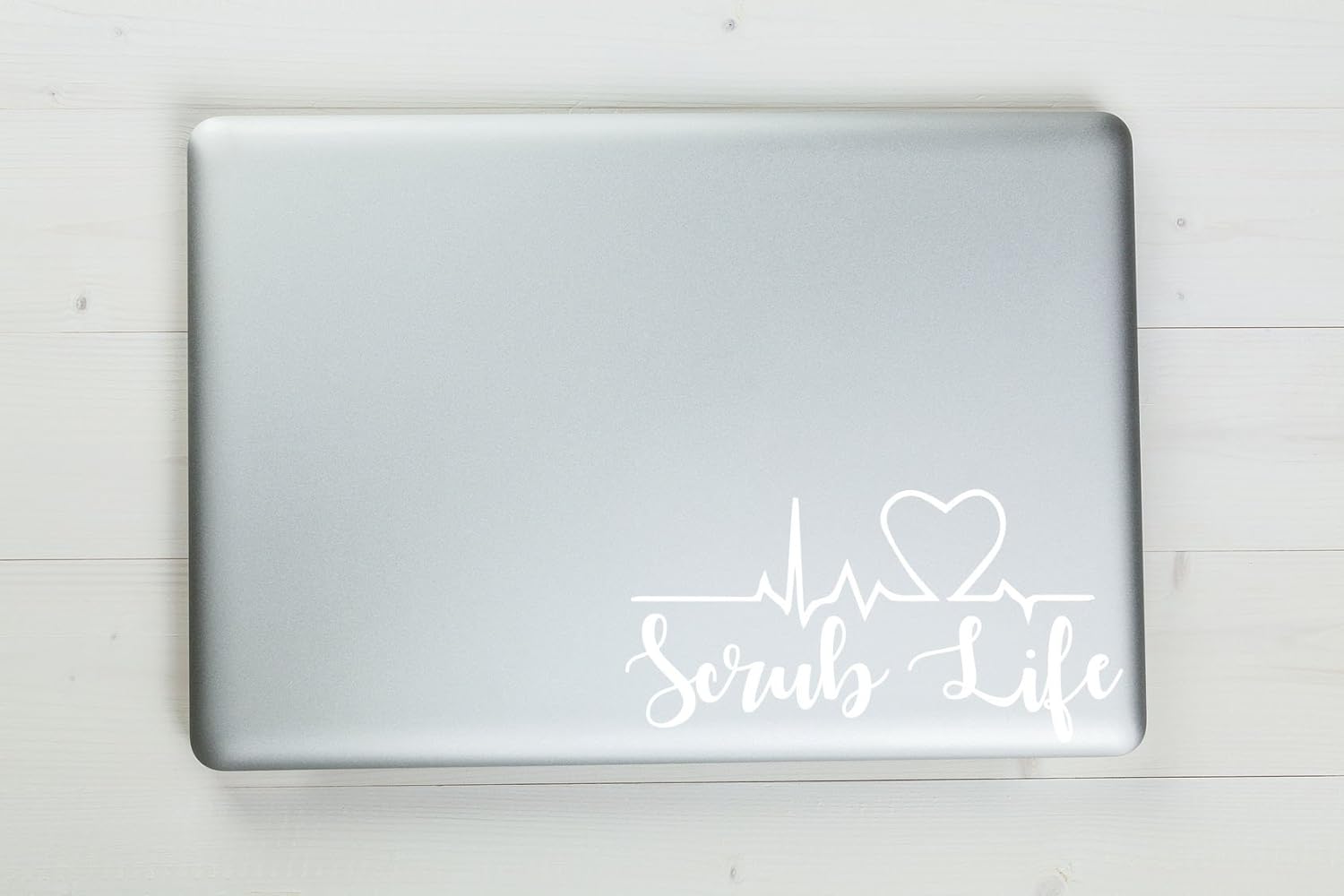 Amazon.com: Scrub Life Vinyl Sticker Decal 7.5"x4" (White) : Automotive