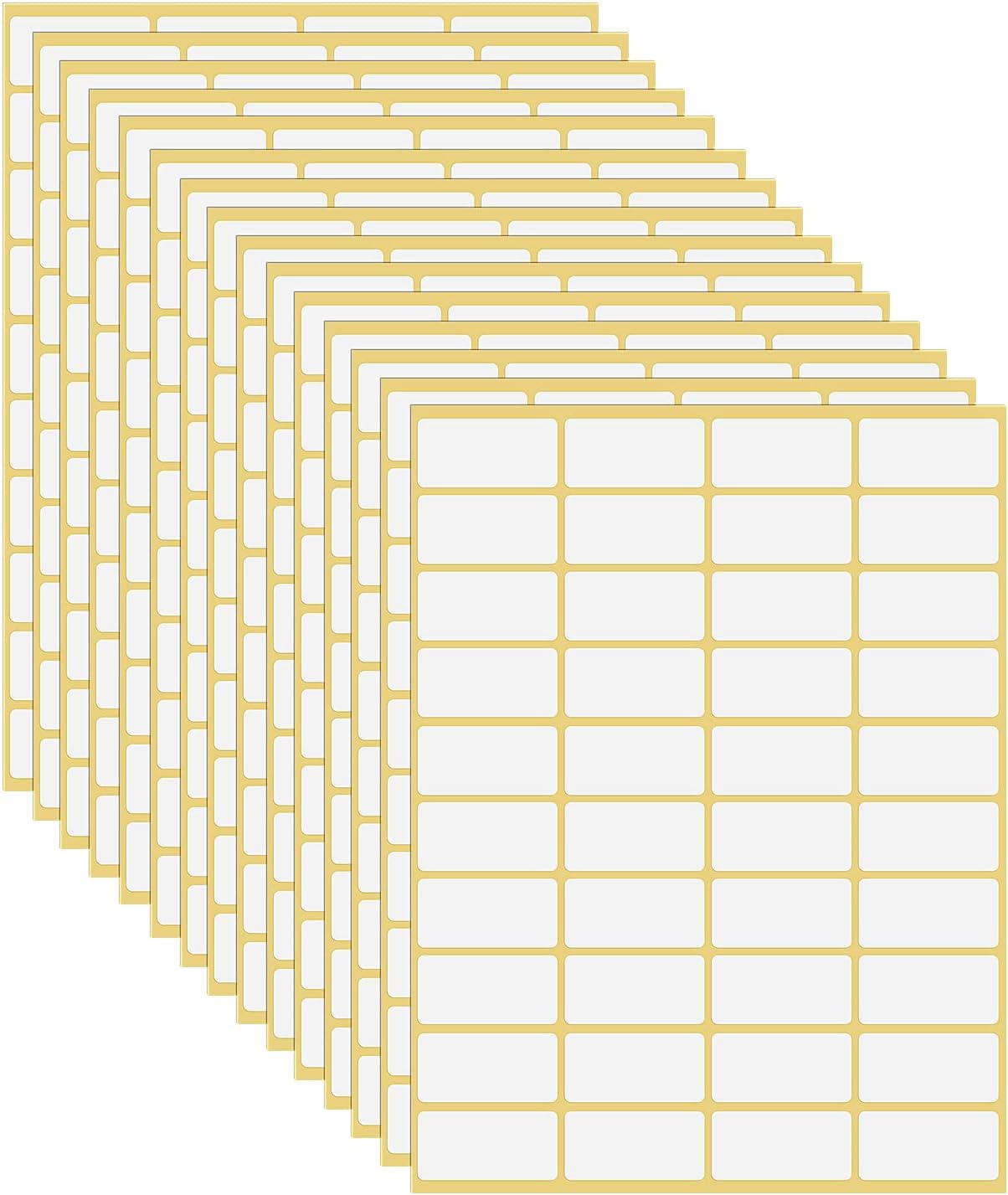 Grevosea 600 Pieces Matte White Labels Stickers, 19x38mm Small Sticky ...