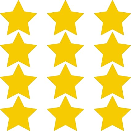 Amazon.com: LiteMark Durable Gloss Finish Yellow 4 Inch Star Decal ...