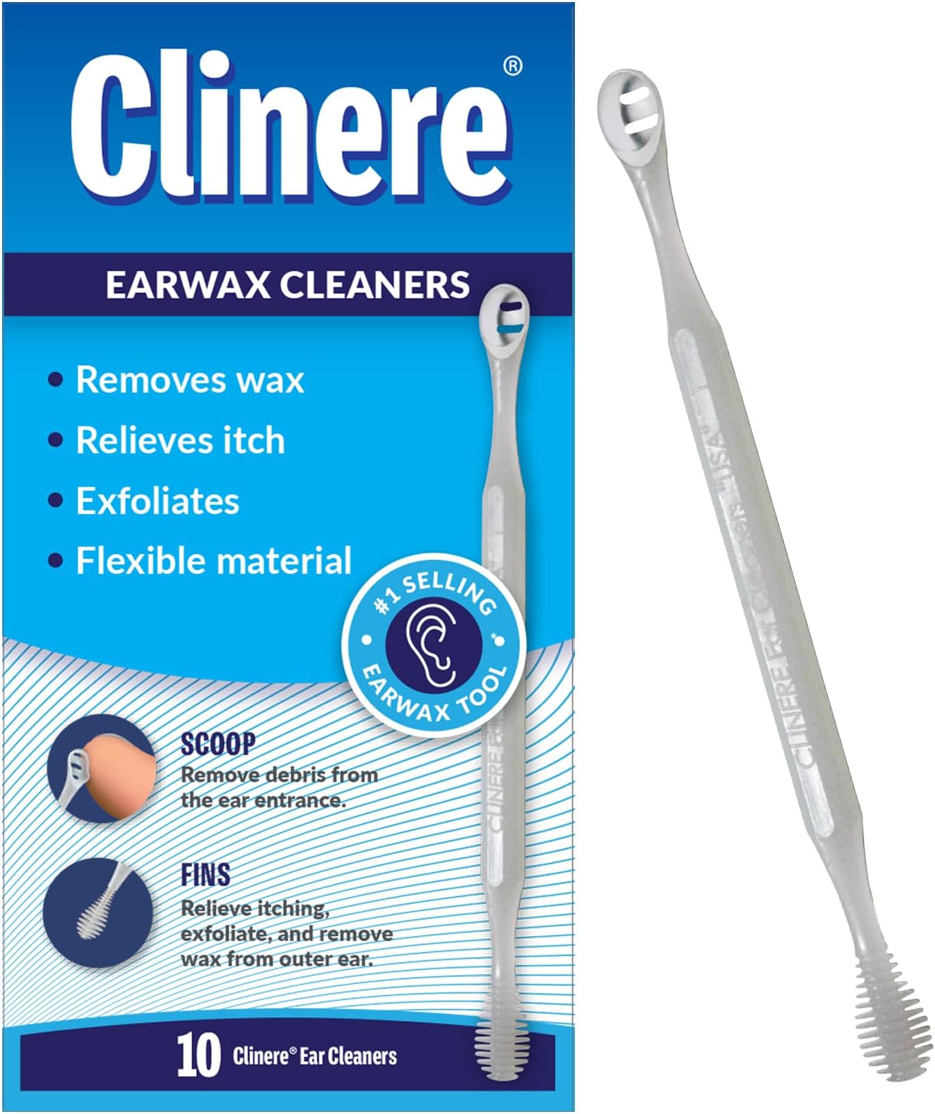 Amazon.com: Clinere® Ear Cleaners, 10 Count Earwax Remover Tool Safely ...
