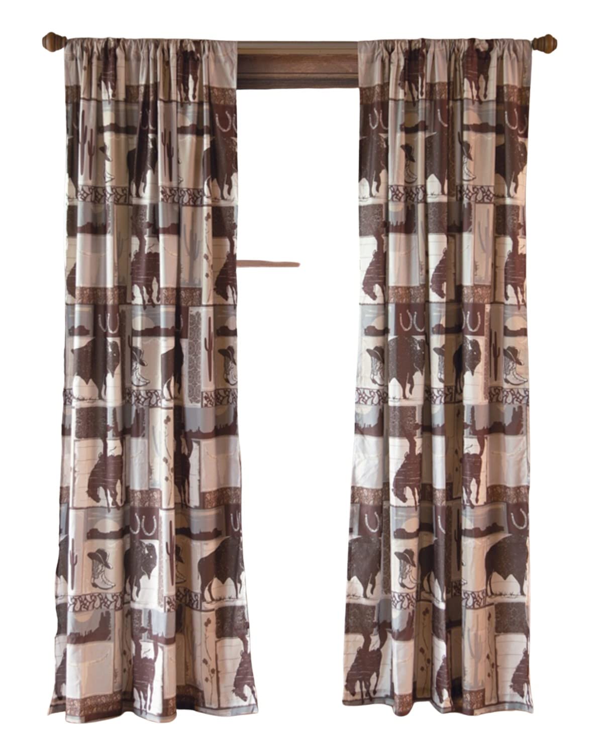 Amazon.com: CARSTENS, INC. Printed Curtain Panel Set, Wrangler Western ...