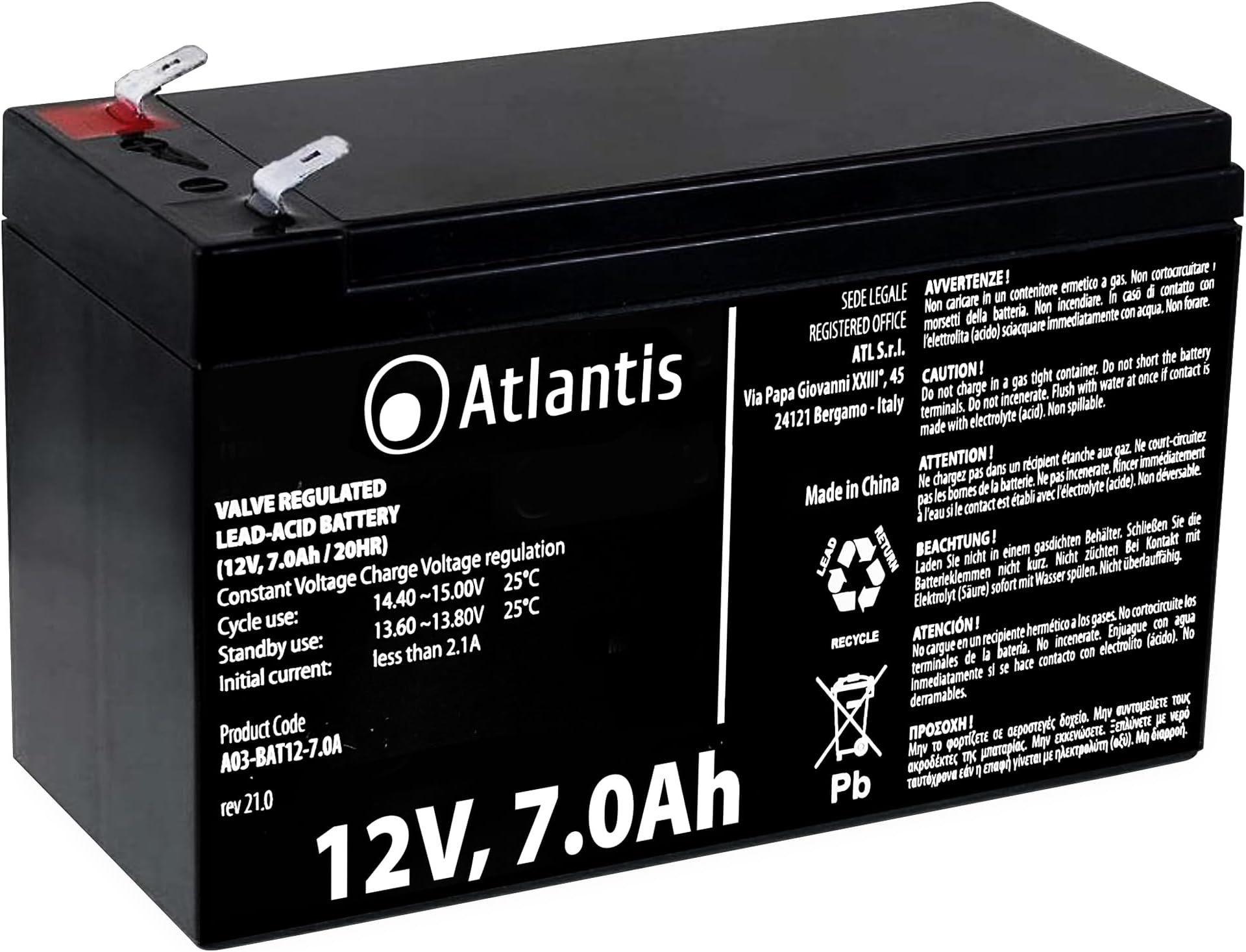 Green Cell AGM 12V 7Ah Akku VRLA Blei-Batterie Bleiakku Ersatzakku ...