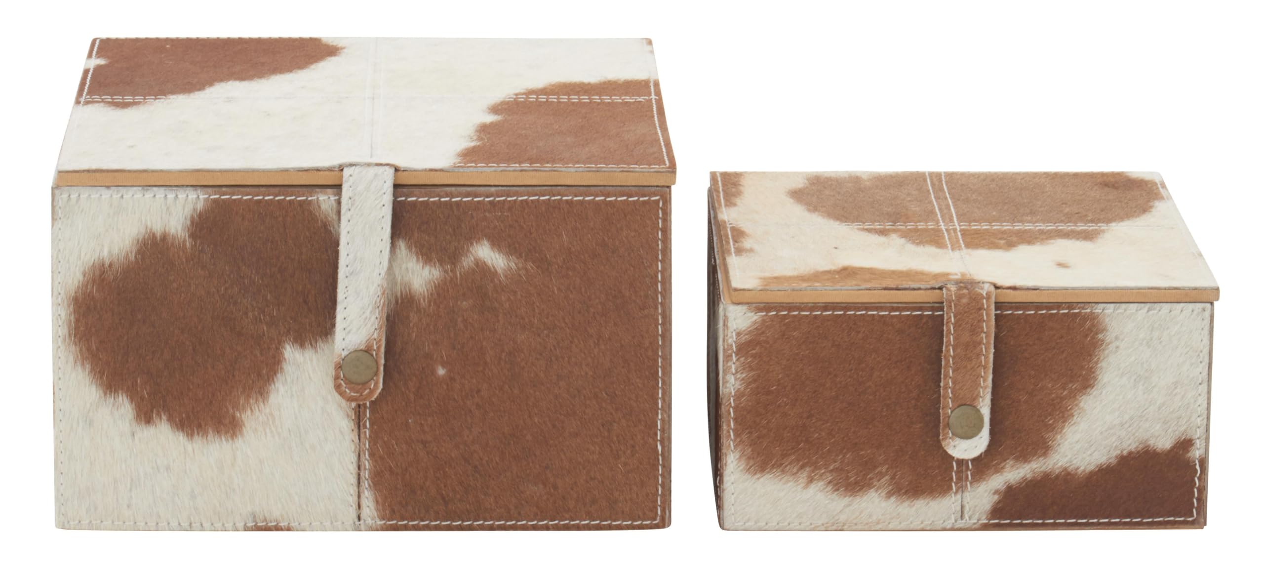 Amazon.com: Deco 79 Leather Handmade Decorative Box Decorative Keepsake ...