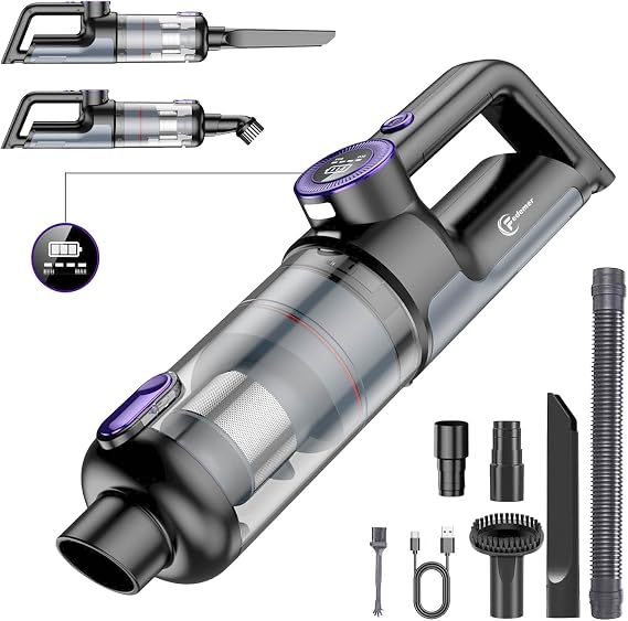 Amazon.com: Fedemer Hand held Vacuum Cleaner, 14000PA Powerful Suction ...
