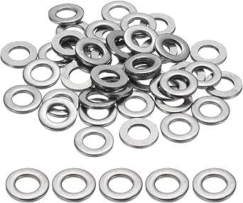Amazon.com: uxcell M8 Flat Washer for Screw, 60Pcs 304 Stainless Steel ...