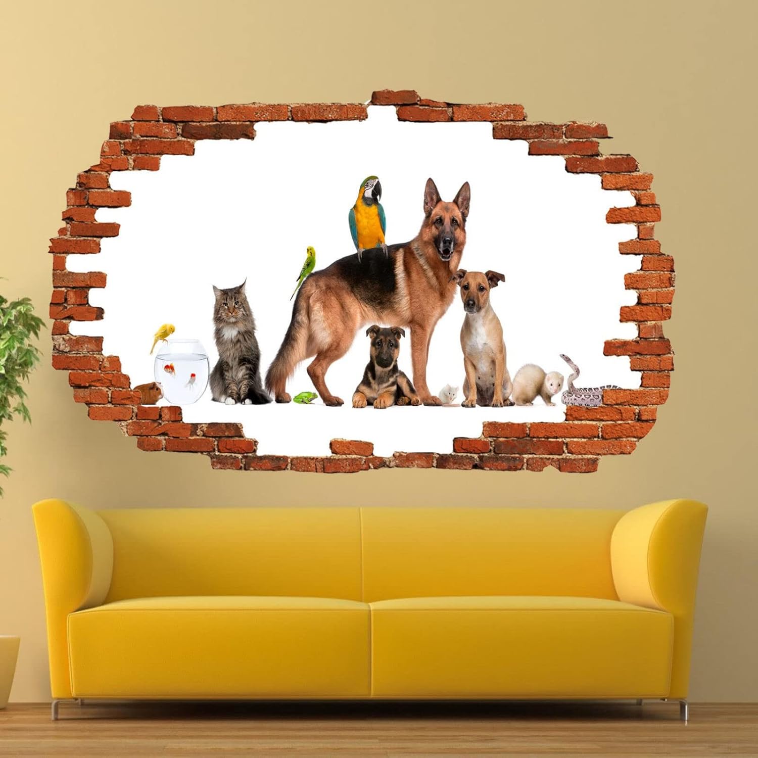Amazon.com: Wall Stickers Poster All Kind of Domestic Pets Wall ...