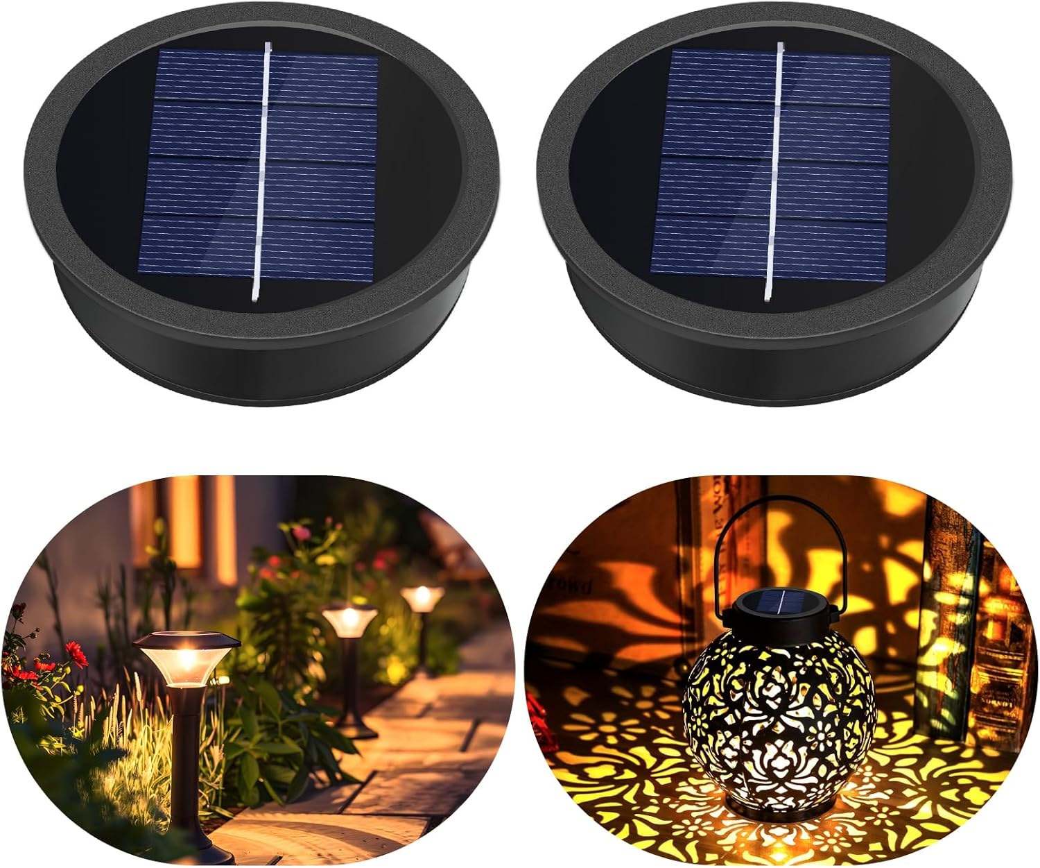 Amazon.com: Ddlisu 2-Pack Solar Light Replacement Top, Replacement ...