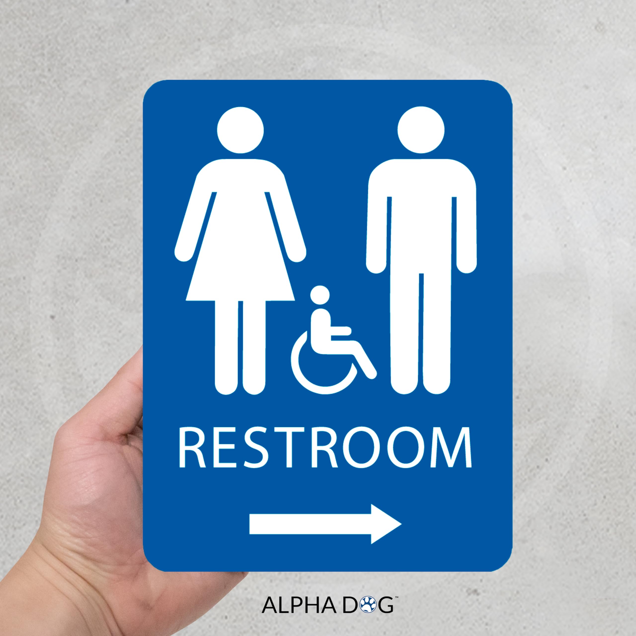 Restroom Signs With Right Arrow Womens Toilets Arrow Right