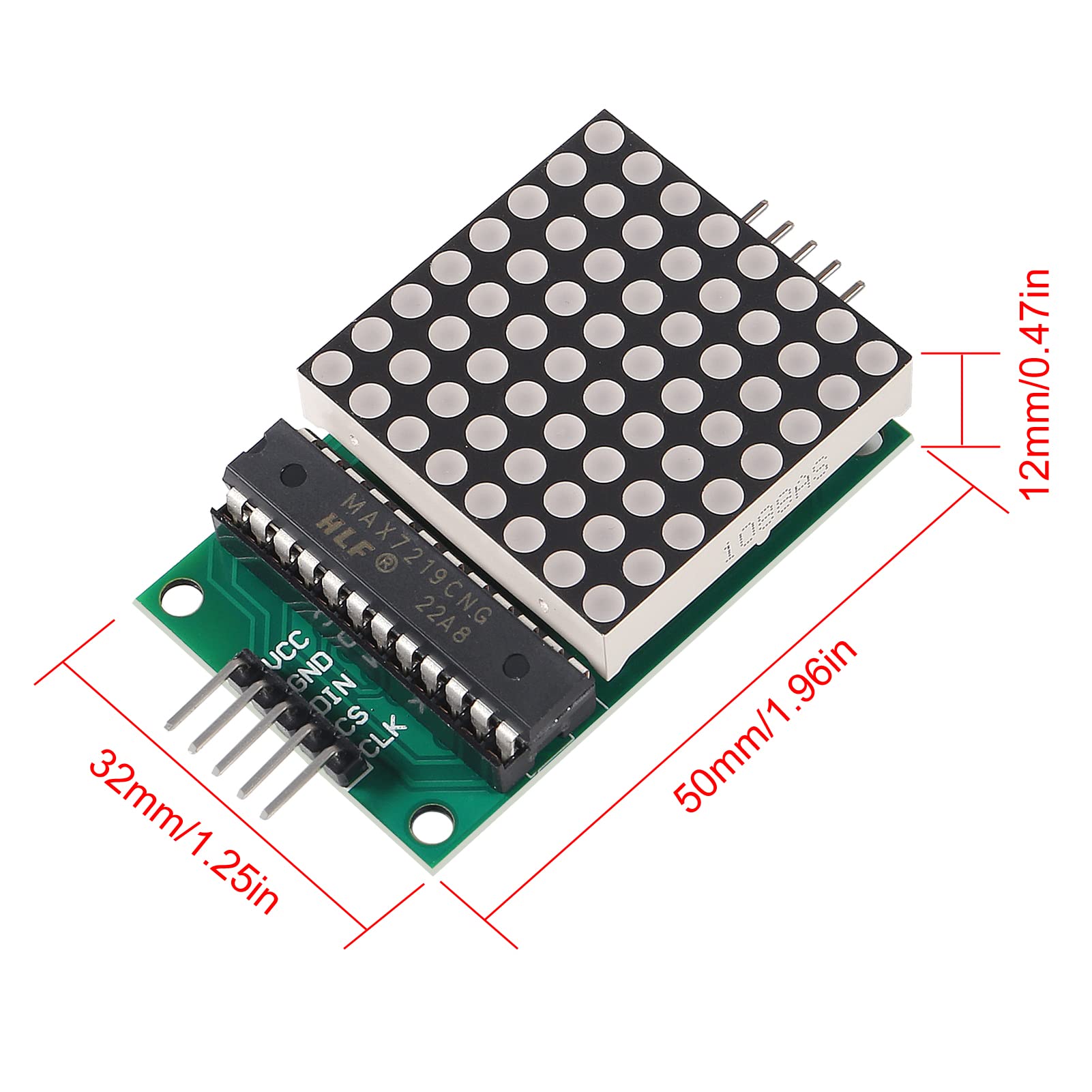 Snapklik.com : QCCAN 3PCS MAX7219 8x8 Dot Matrix Module LED Display ...