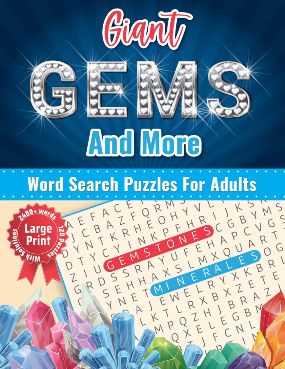 Giant Gems and More: Large Print Word search Puzzles for Adults ...