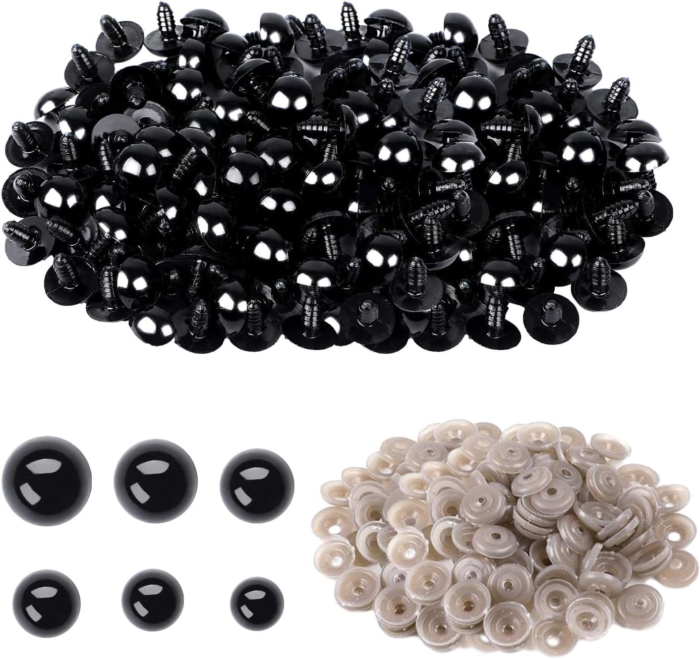 TOKSEO Pack of 620 Plastic Safety Eyes for Crochet Animals with Washers ...