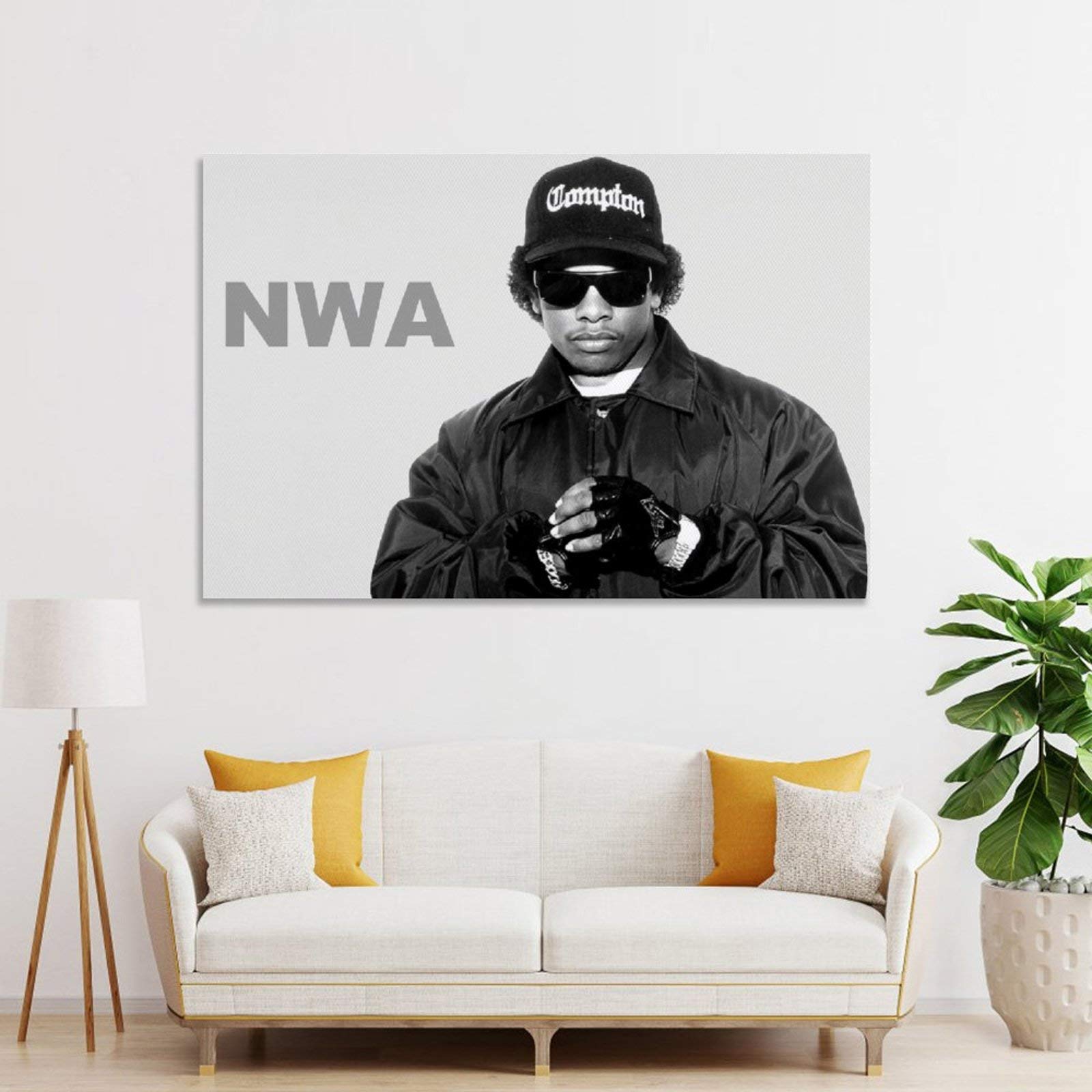 Peinture Eazy E Amazon.com: NWA Eazy E Black And White Poster Canvas