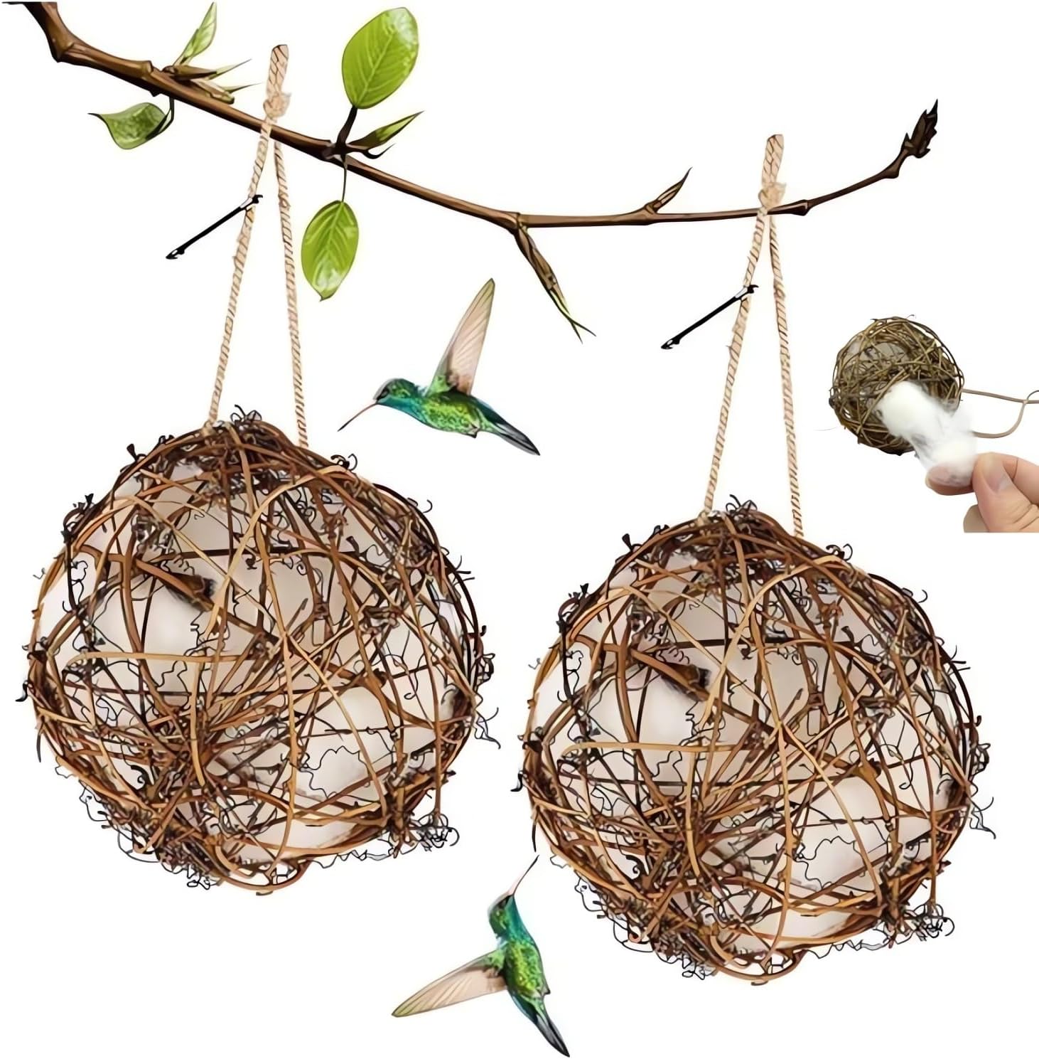 Amazon.com: 2PCS Globe Hummingbird Nesters - 2024 New Handmade ...