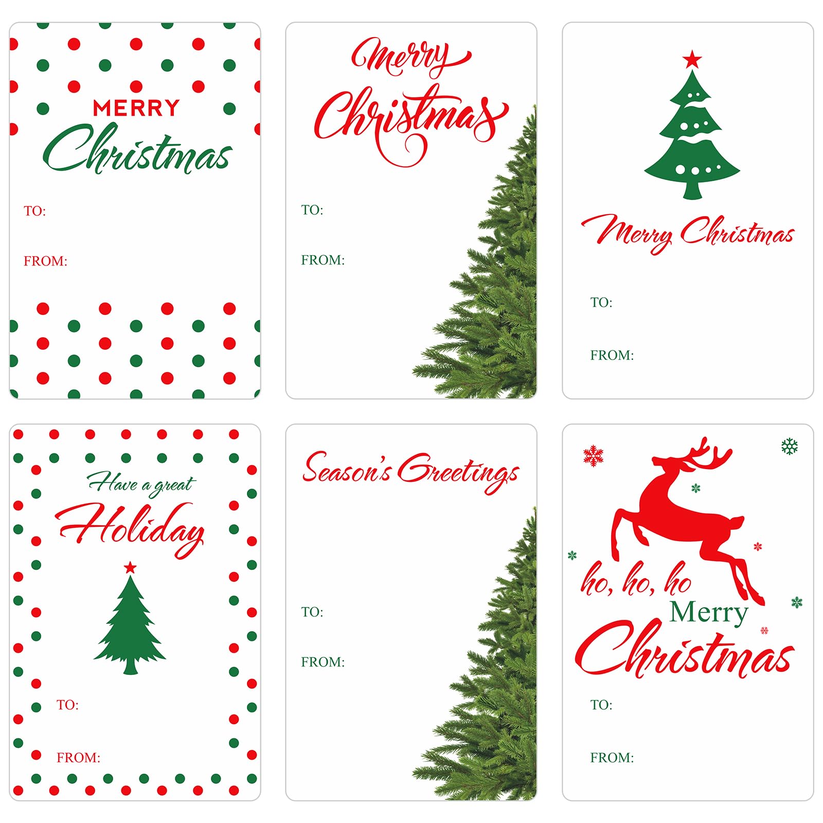Amazon.com: Christmas Sticker Christmas Gift Tag Stickers,to and from ...