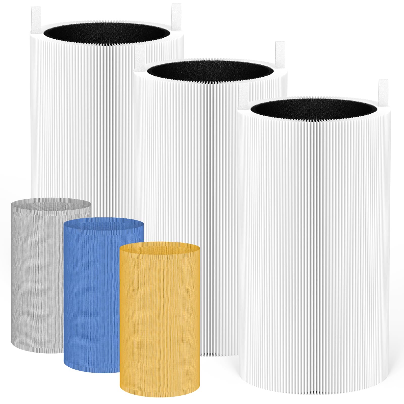 3 Pack 411 Filter Replacement + 3 Pack Washable Fabric Pre-Filters ...