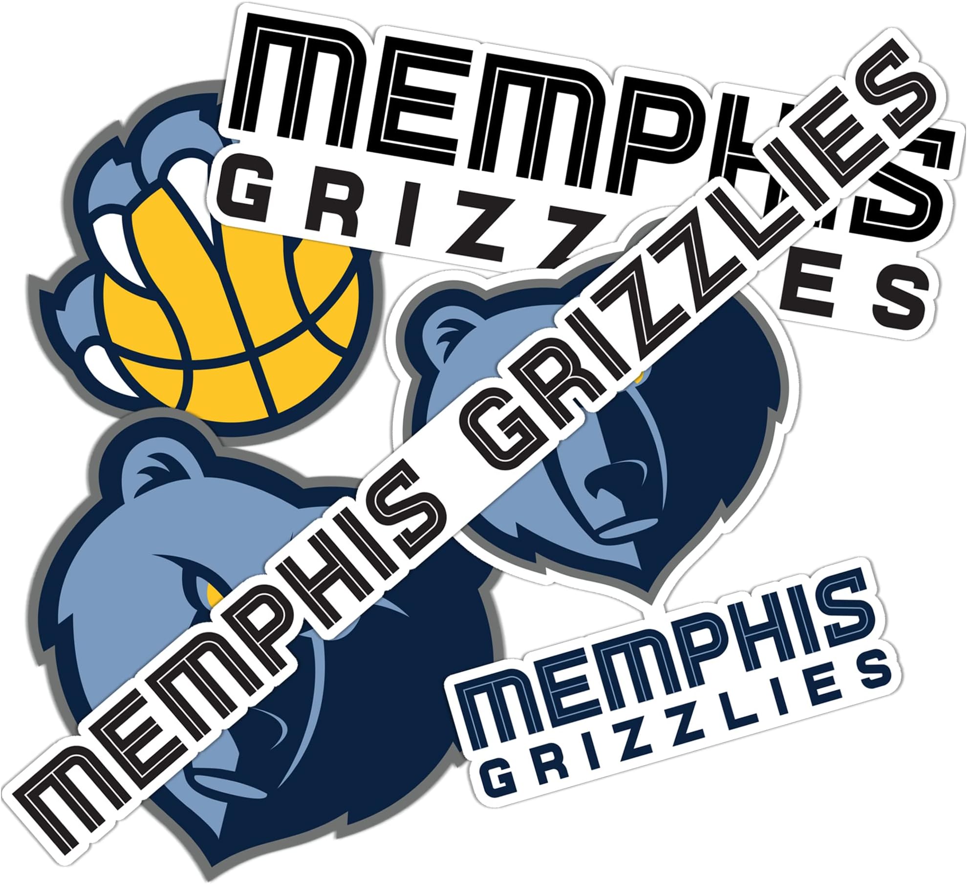 Amazon.com: 29 PCS Set of Memphis Decal Grizzlies Stickers Pack Memphis ...