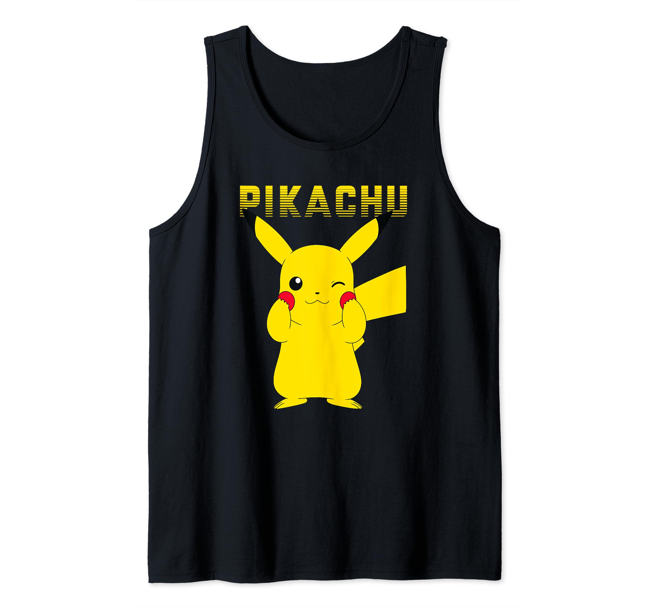 Amazon.com: Pokémon Pikachu Adorable Pika Pika Cute Logo Tank Top ...