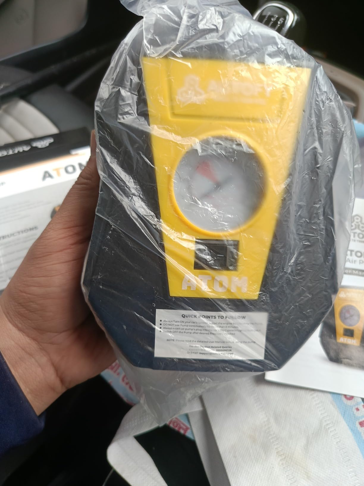 Autofy Atom 1 Year Warranty Car Tyre Inflator 100PSi Rapid Mini ...