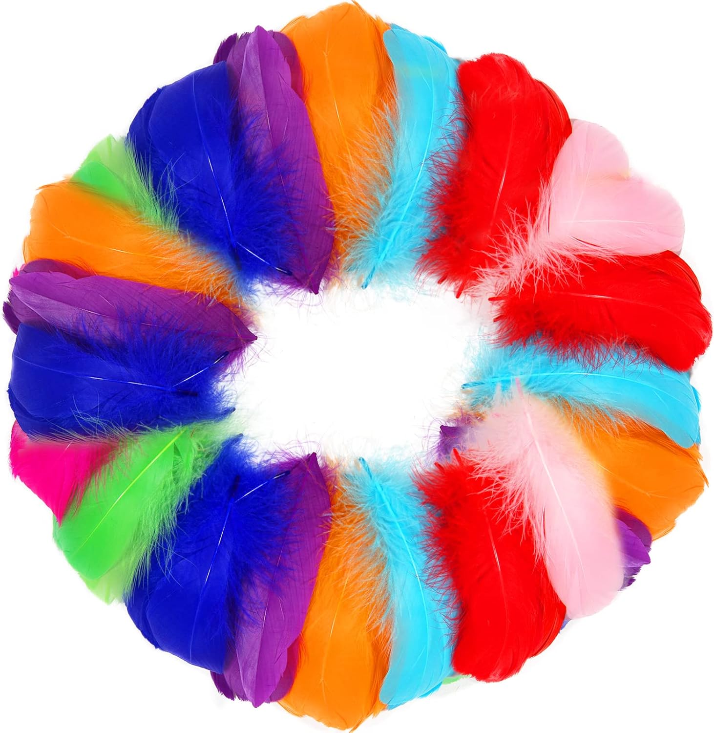 Amazon.com: FeelfunFeather 600pcs Colorful Feathers 3-5 inch Assorted ...
