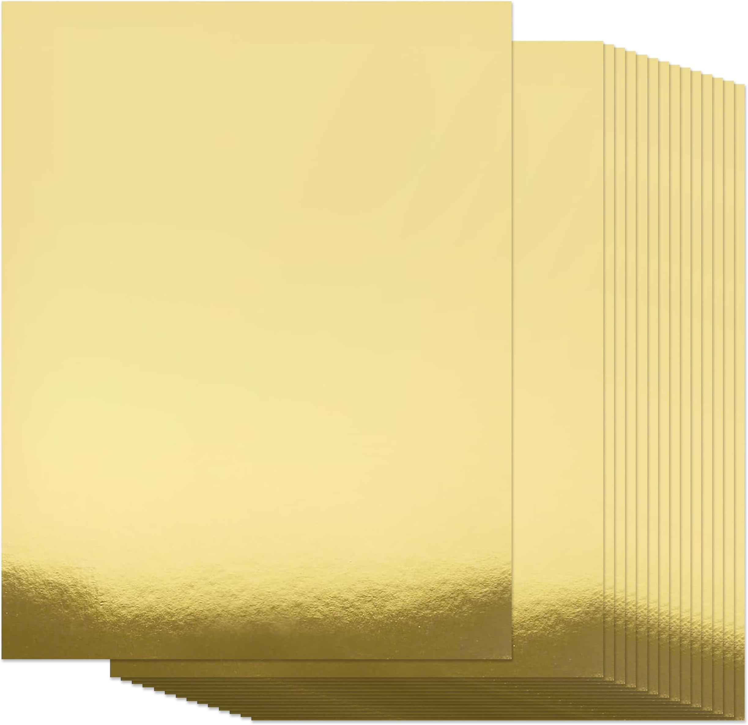 Amazon.com: Gift Boutique 60 Pcs Metallic Gold Cardstock Paper, Golden ...