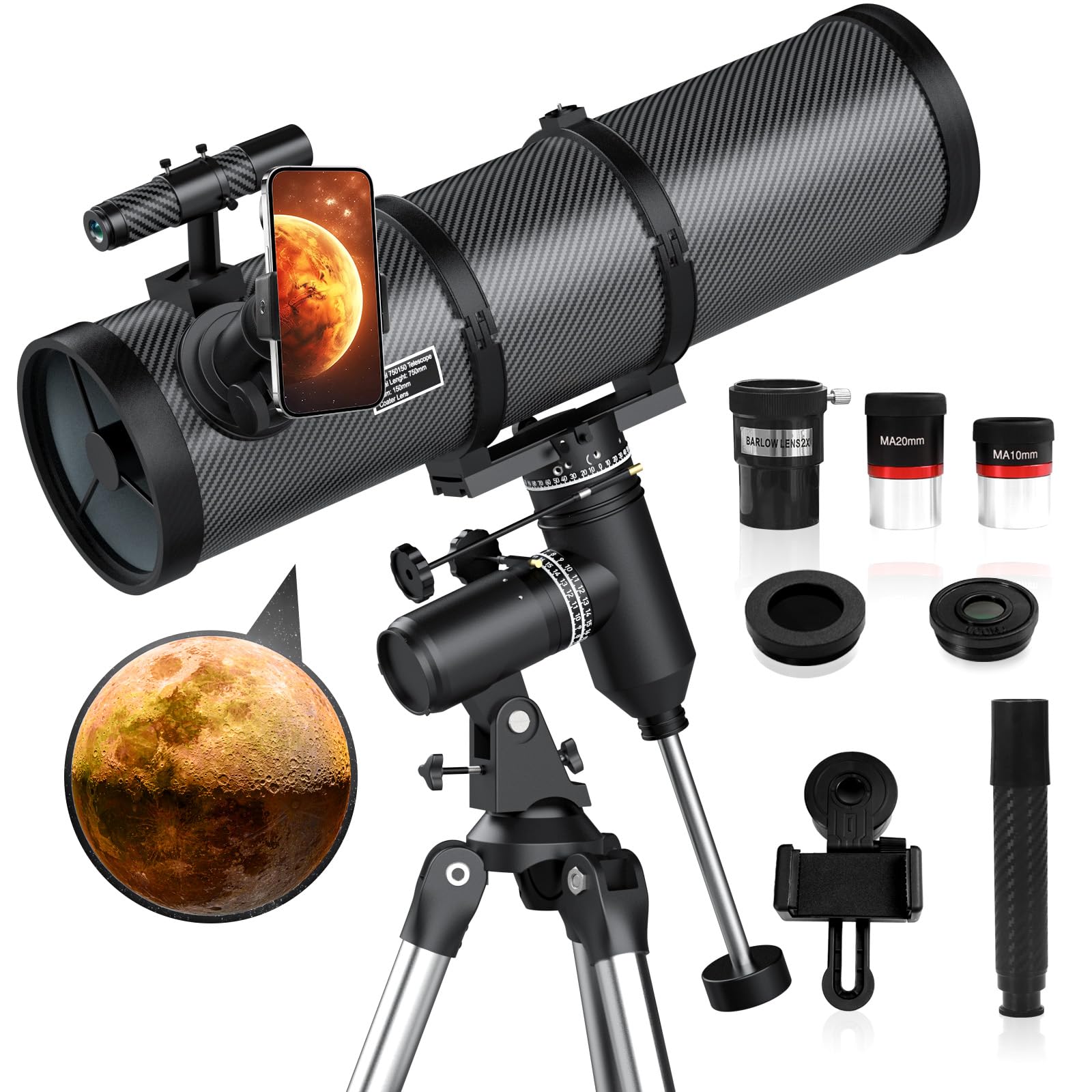 Amazon.com : Telescope 150EQ Telescopes for Adults High Powered ...