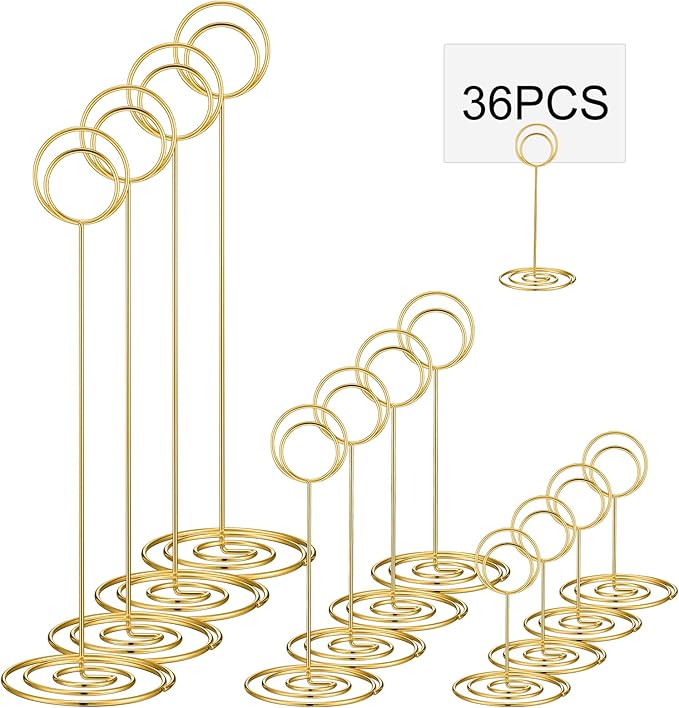 Amazon.com: Teling 36 Pieces Table Number Holders 3 Size Place Card ...