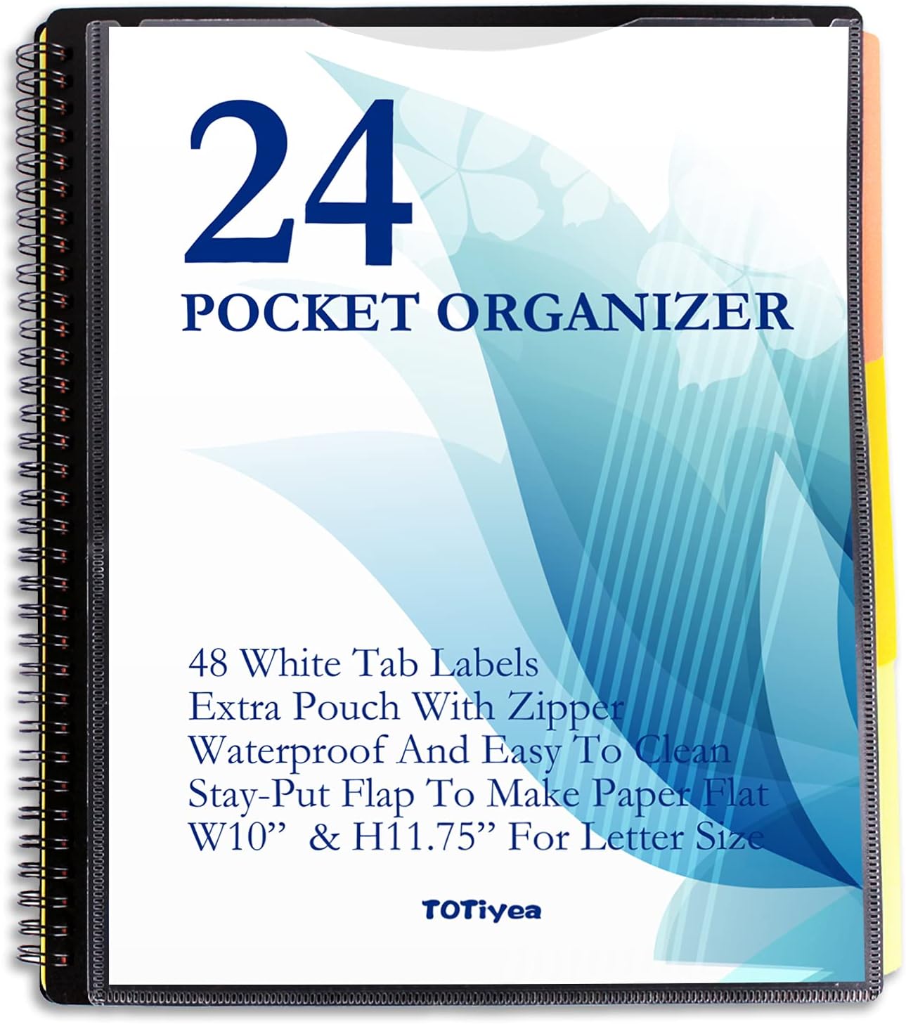 Amazon.com : TOTiyea 24 Pocket Poly Project Organizer with 12 Dividers ...