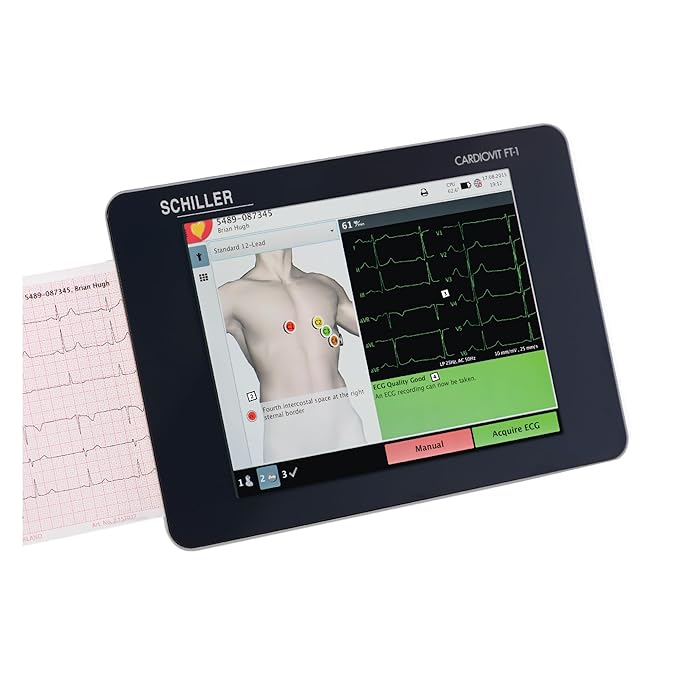 SCHILLER ECG Machine CARDIOVIT® FT-1 |12-Channel ECG| Tablet Size: 8 ...