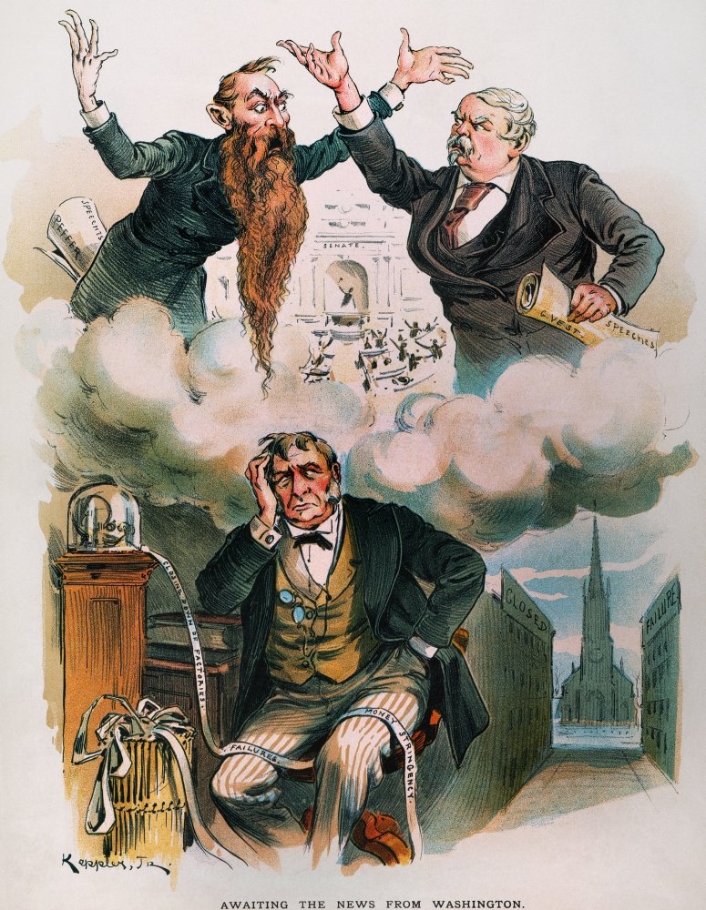 Panic Of 1893 Cartoons Cartoon: Panic Of 1893. /N'Awaiting The News
