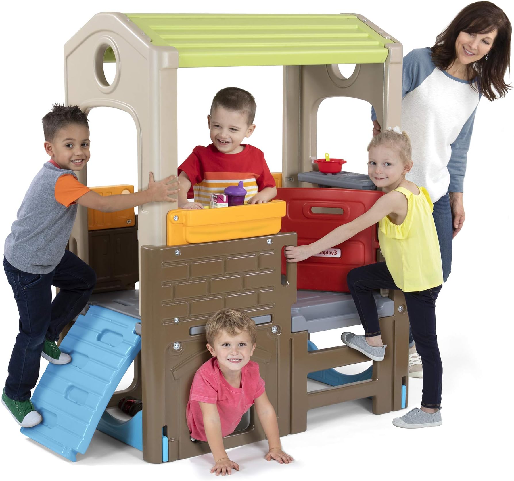 Amazon.com: Step2 Clubhouse Climber, Kids Outdoor Playset, Backyard ...