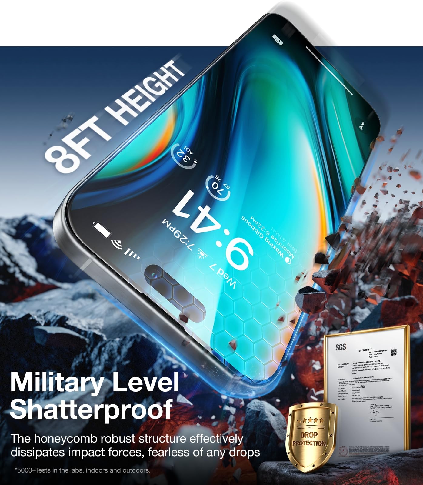 Snapklik.com : Top 9H+ Glass For iPhone 15 Pro Privacy Screen Protector ...