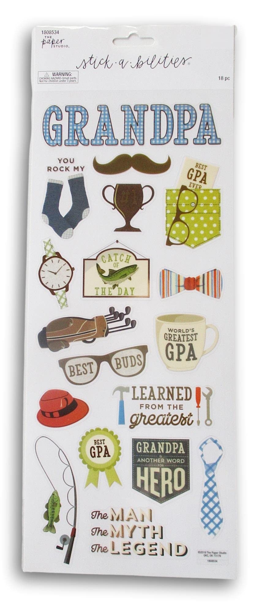 Amazon.com: Best Grandpa Ever Foil Stickers for Journaling ...