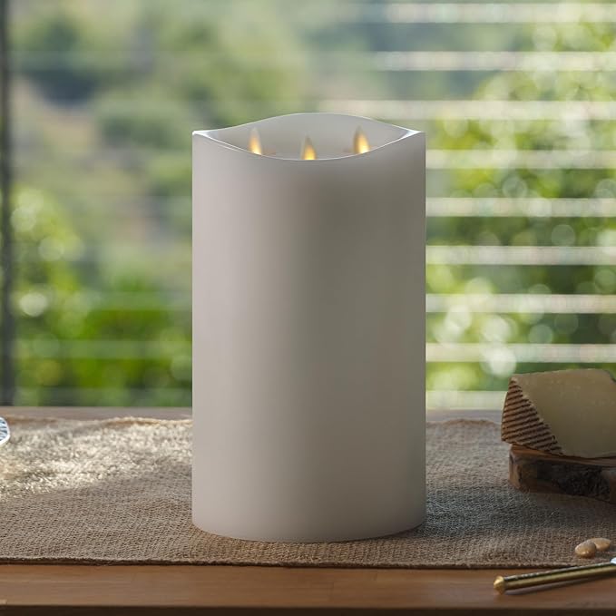 Amazon.com: Luminara Tri-Flame Flameless LED Candle, White 5.8" x 9.7 ...