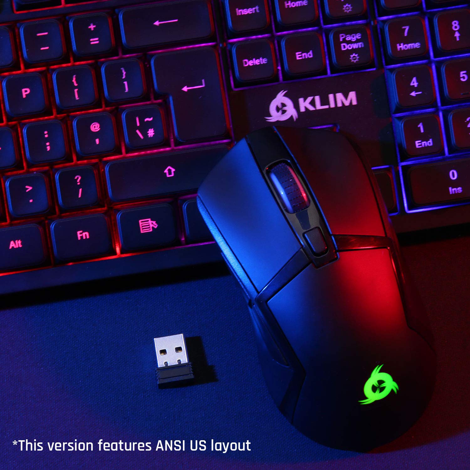 Snapklik.com : KLIM Tandem Wireless Gaming Keyboard & Mouse Combo - New ...