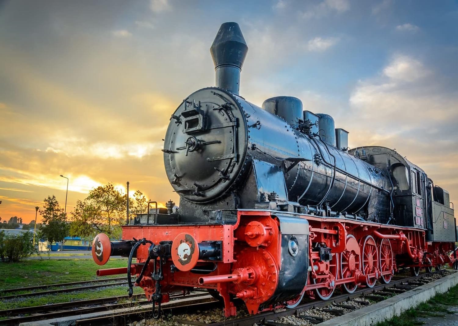 Amazon.com : BELECO 7x5ft Fabric Vintage Steam Train Photography ...