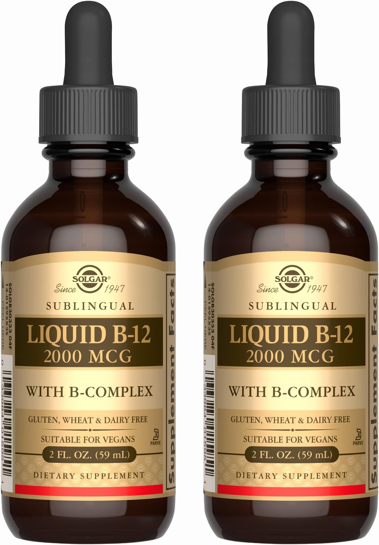 Amazon.com: Solgar Sublingual Liquid B-12 2000 mcg with B-Complex - 2 ...
