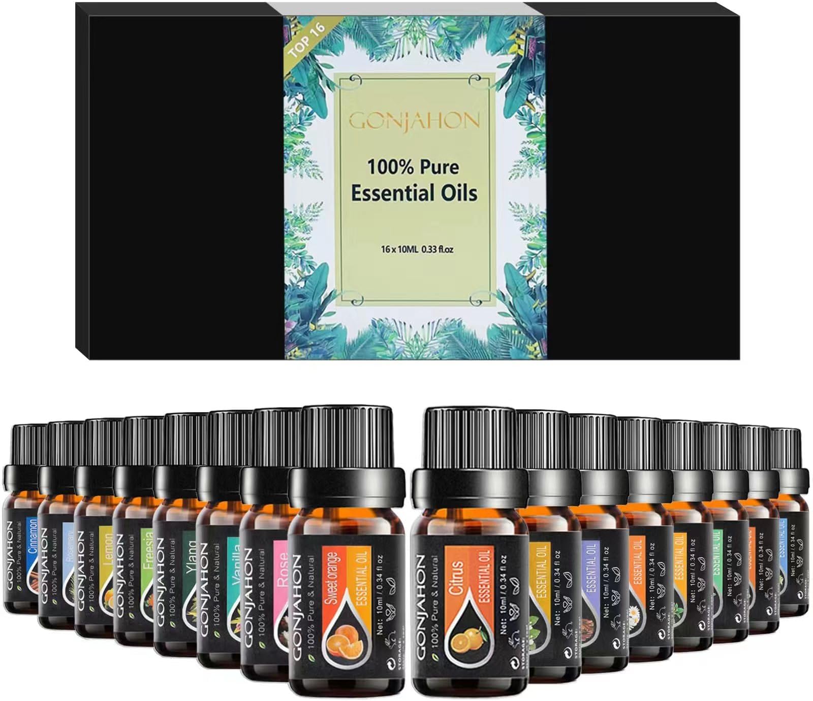 Amazon.com: KMSCO Essential Oils Set -Top 16(0.33Fl Oz) Organic Plant ...