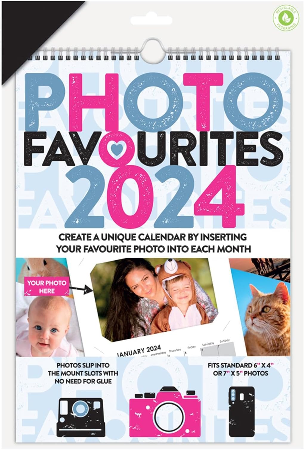 DESIGN GROUP 2024 Calendar Photo Favourites Insert Your Own Photos A4 ...