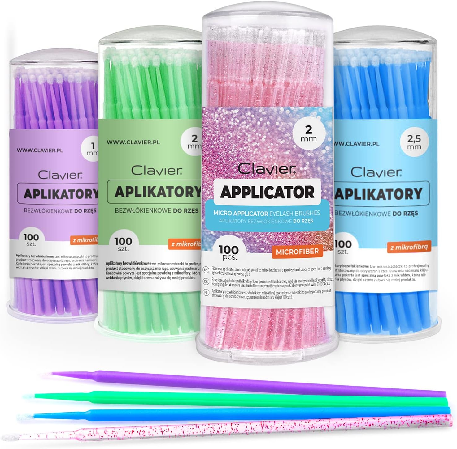 400 Pieces Micro Applicators Brush Eyelash Extension for Makeup, Dental ...