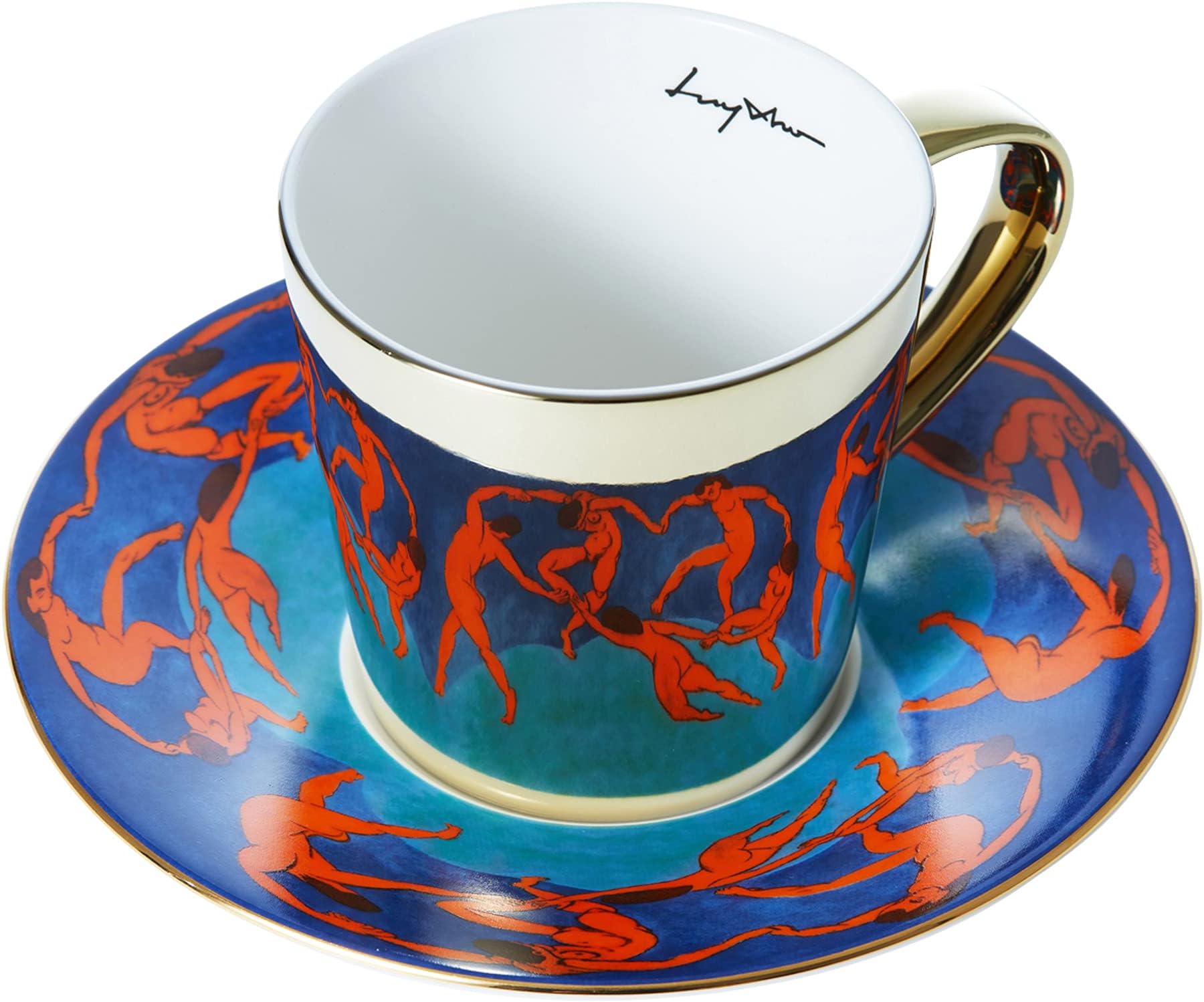 Amazon.com | HDJNal Mirror Cup and Saucer Creative Luxury Art Mirage ...