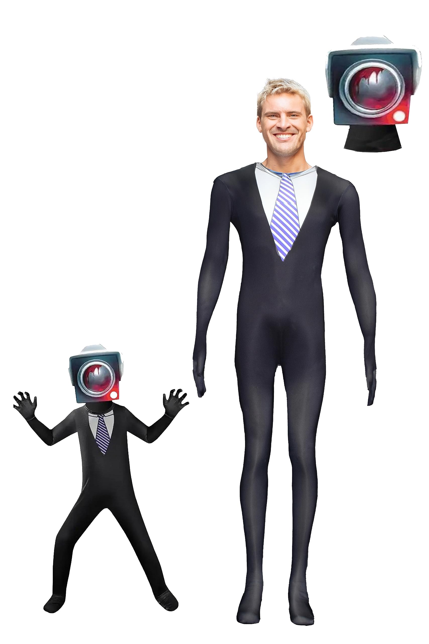 slhiewaly Skibidi Toilet Cameraman TV Man Costume For Kids Speakman ...