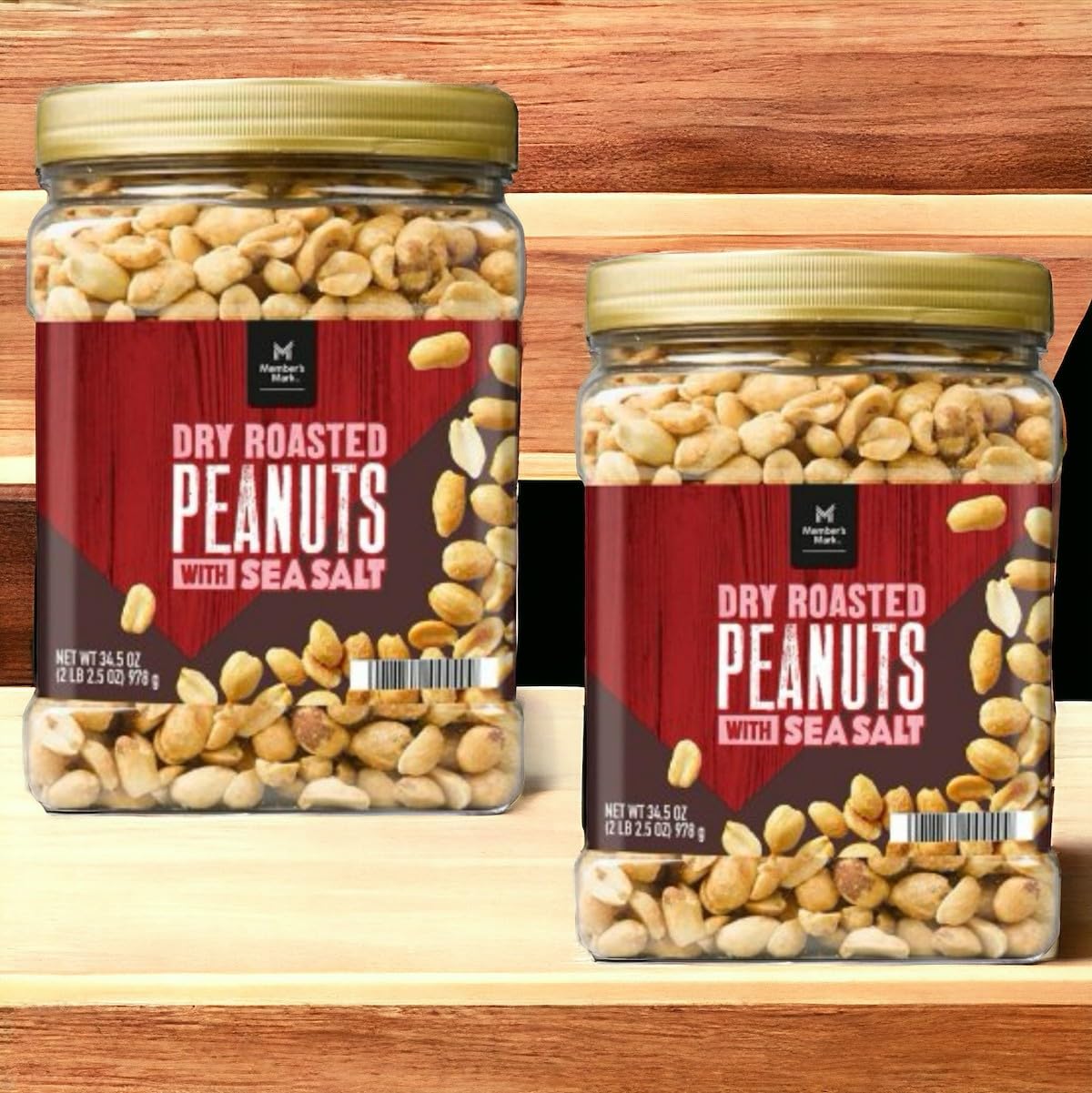 Amazon.com : Generic Members Mark Dry Roasted Peanuts with Sea Salt (34 ...