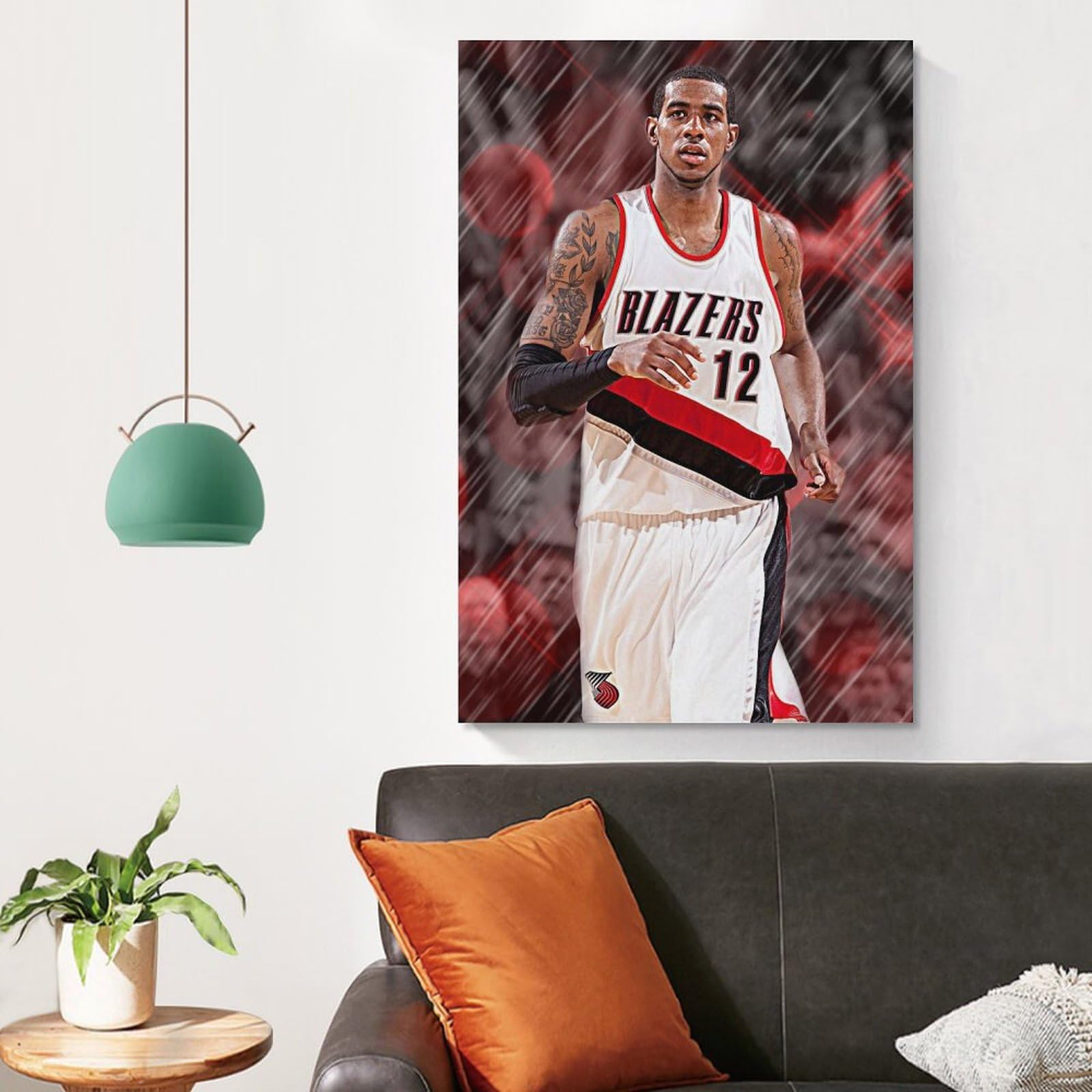 Lamarcus Aldridge Poster Lamarcus Aldridge Dunk Art Wallpaper