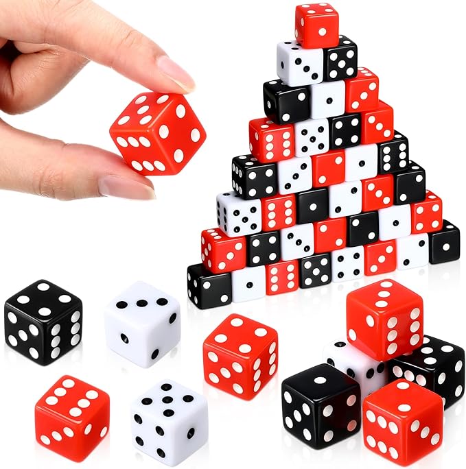 Amazon.com: Seenelling 36 Piece 19mm Casino Theme Party Dice Sets ...