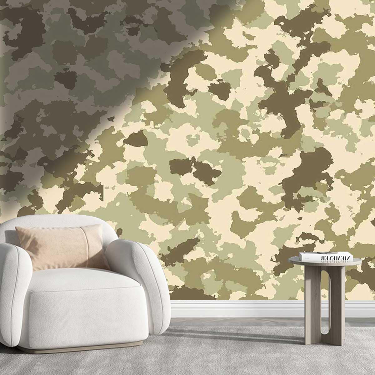 Camo Wall Decor Designart "Chic Camouflage In Green And Black I" 0