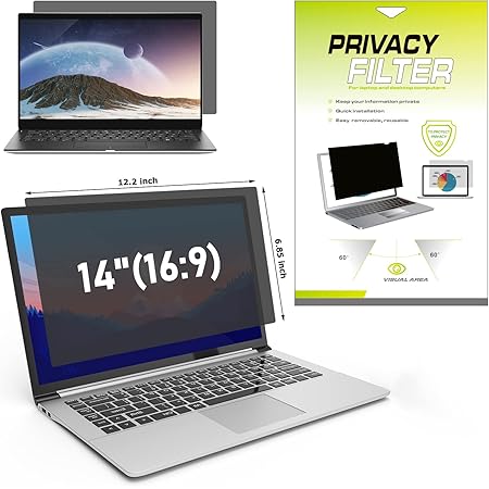 VINTEZ 14 Inch Laptop Privacy Screen Filter for 16:9 Widescreen Display ...